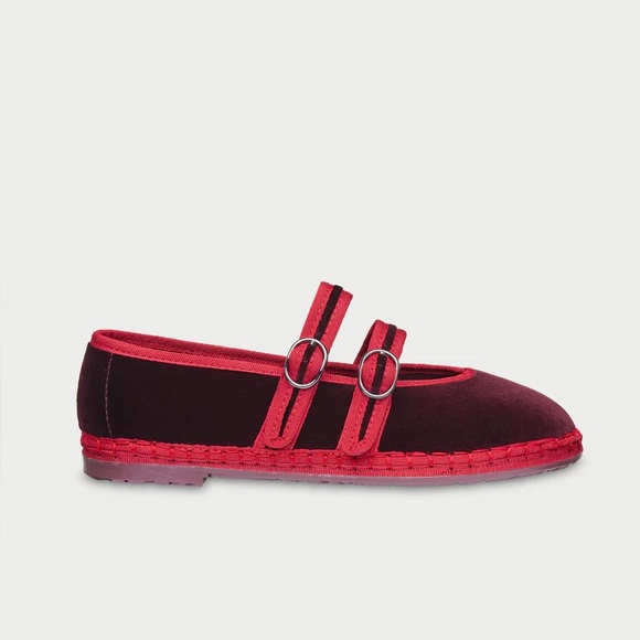 Flabelus | Shoes | Flabelus Claire Garnet Velvet Mary Janes | Poshmark